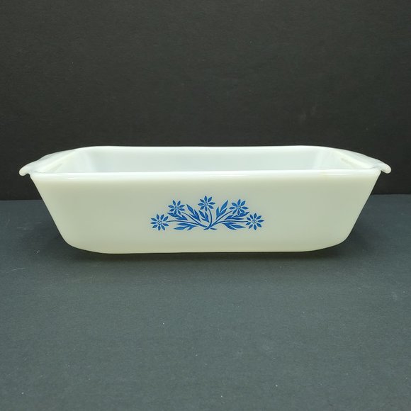 Fire King | Dining | Anchor Hocking Fire King Blue Cornflower Loaf Pan ...